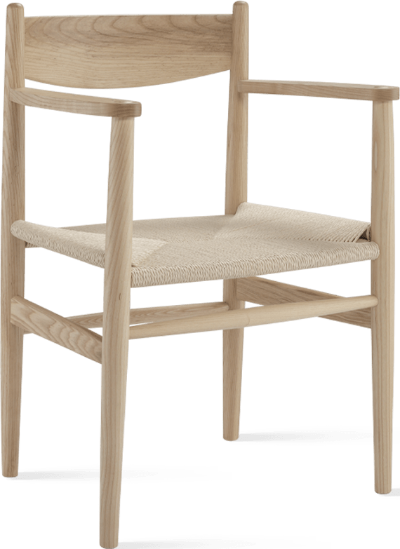 CH37 - Arm Chair Ash/Natural | Mobelaris