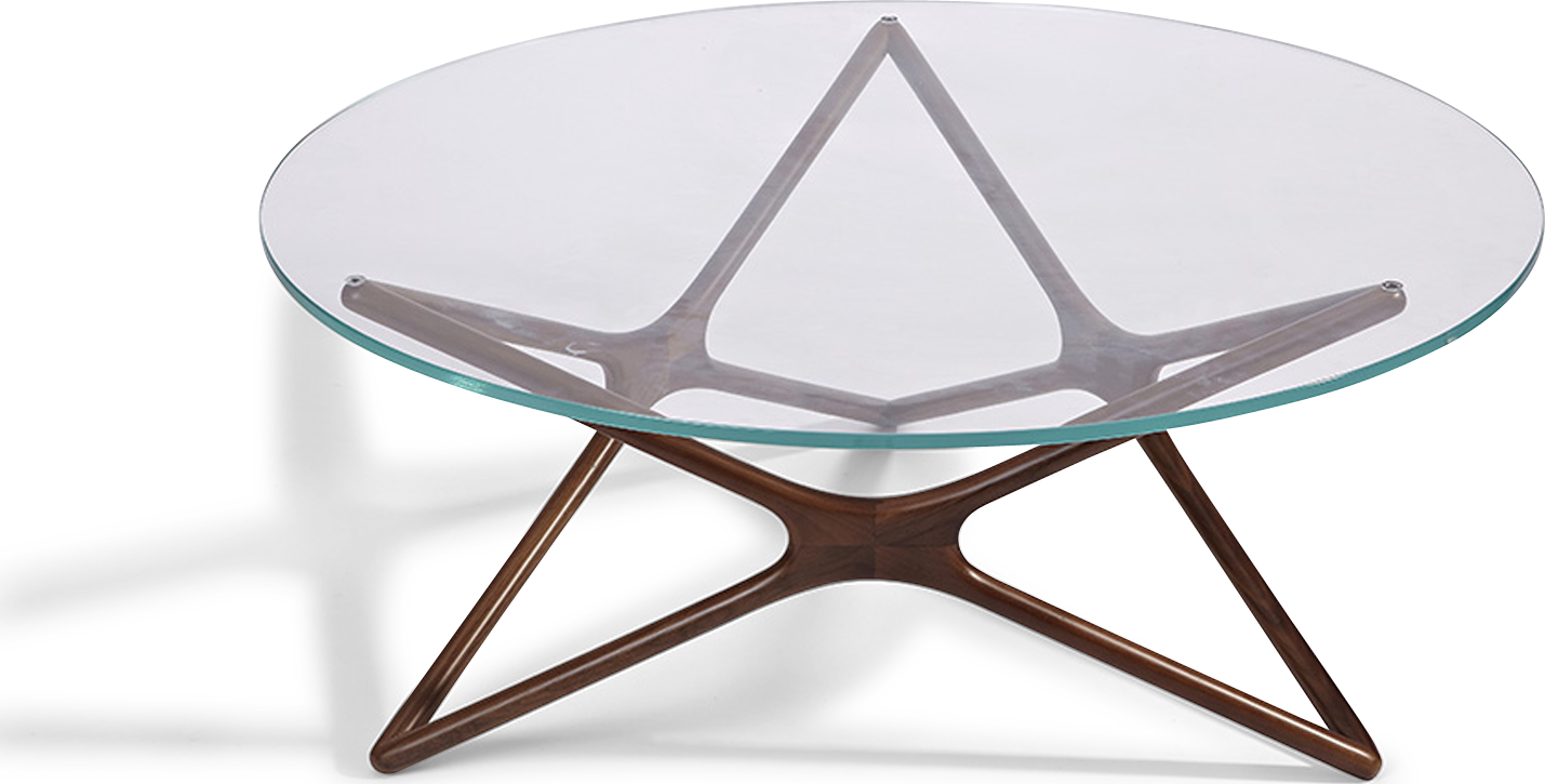 Star Round Coffee Table Walnut | Mobelaris