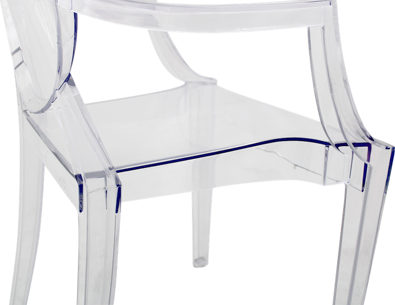 Ghost Chair With Arms In Transparent Crystal at George Delano blog